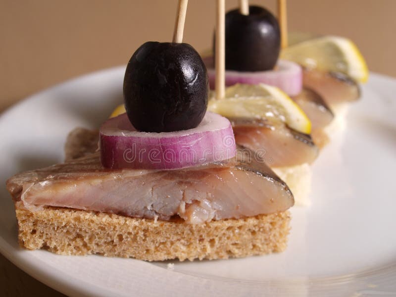 Fish snack. stock image. Image of appetizer, lemon, eating - 18528529