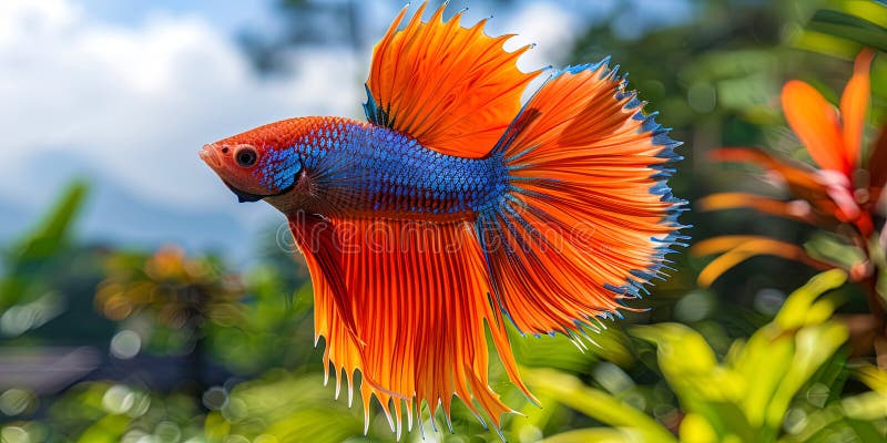 A Fish Soaring Over the City, Like a Stock Photo - Image of aquarium ...