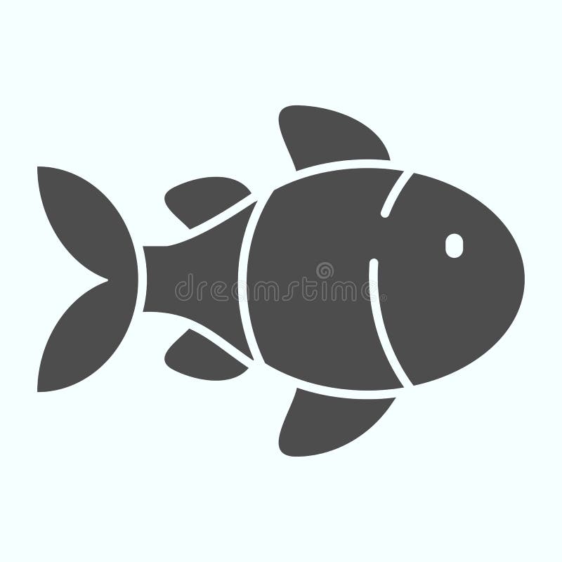 Fish Solid Icon. Seafood Illustration Isolated on White. Fish Logo ...
