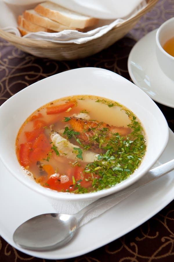 Fish soup stock image. Image of dish, restaurant, refreshment - 19319193