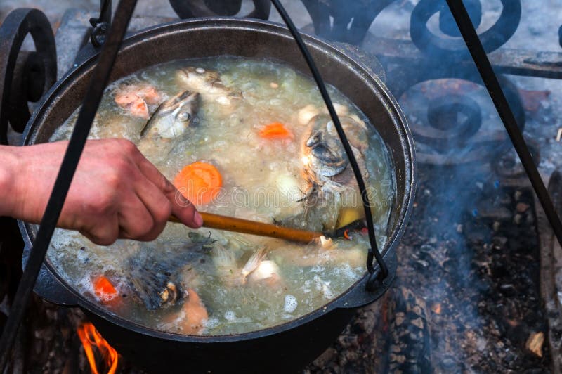 Fish soup stock image. Image of metal, cuisine, nature - 39710391