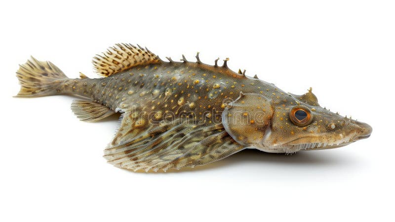 A Fish with Spikes on Its Head is Laying Down, AI Stock Image - Image ...