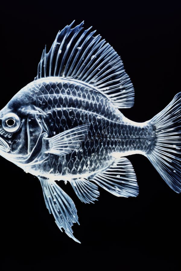 A Fish Standing Up in the Dark. Suitable for Aquatic Themes Stock Photo ...