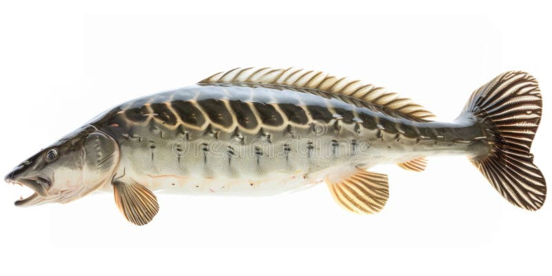 A Fish Standing Upright on a White Surface Stock Photo - Image of ...