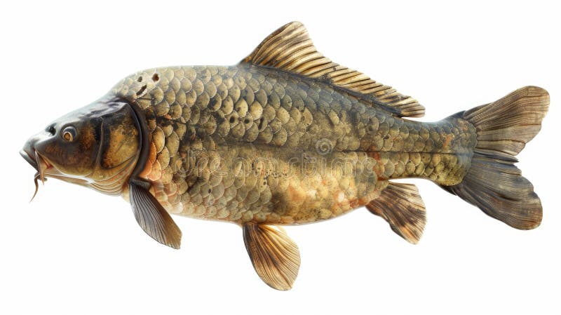 A Fish Standing on a White Surface. Suitable for Aquatic Themes Stock ...