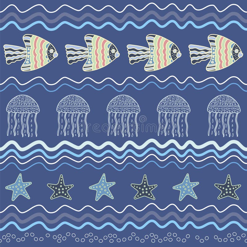 Fish star jellyfish stock vector. Illustration of animal - 74721776