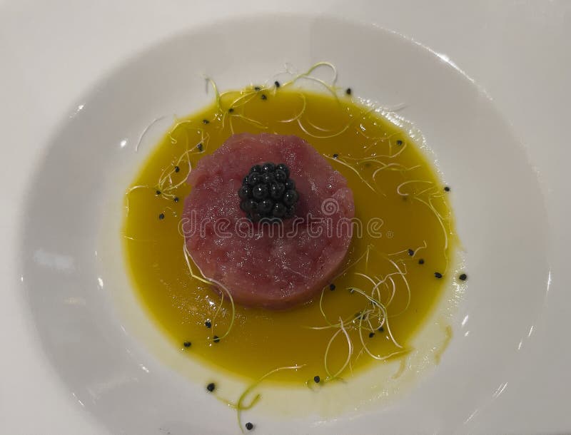 Fish starter on the plate stock image. Image of drink - 340689593