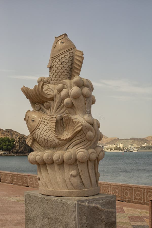 Fish statue, Muscat, Oman editorial stock image. Image of animal ...