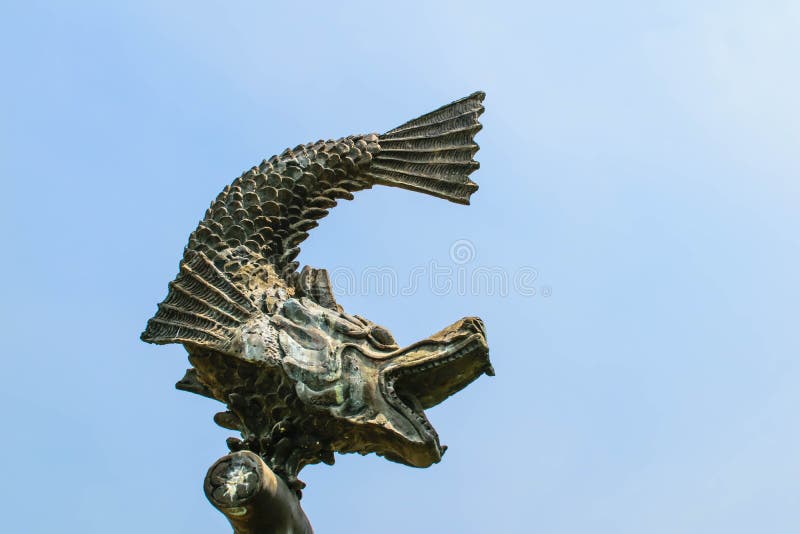 Fish statue stock image. Image of landmark, color, europe - 50046969