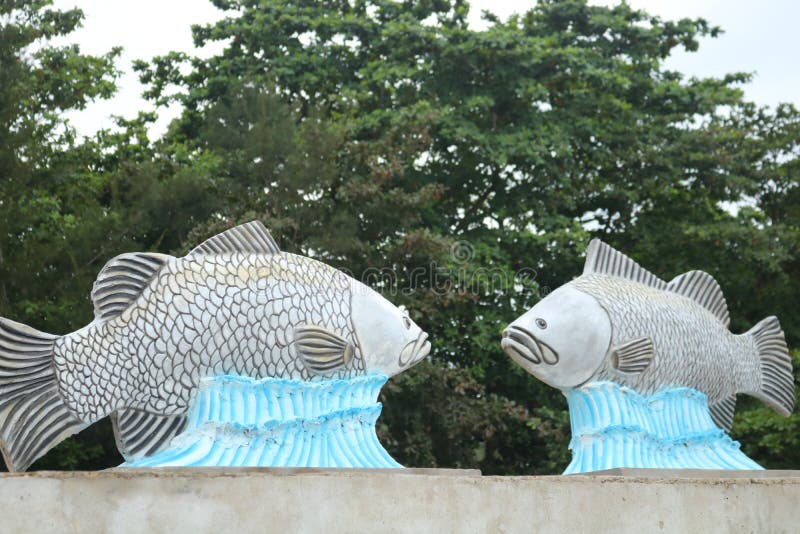 The Fish Statue and the Tree Behind it Editorial Photo - Image of ...