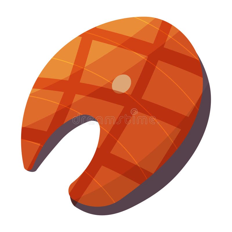 Fish Steak Bbq Fried Cook Icon Element Stock Vector - Illustration of ...