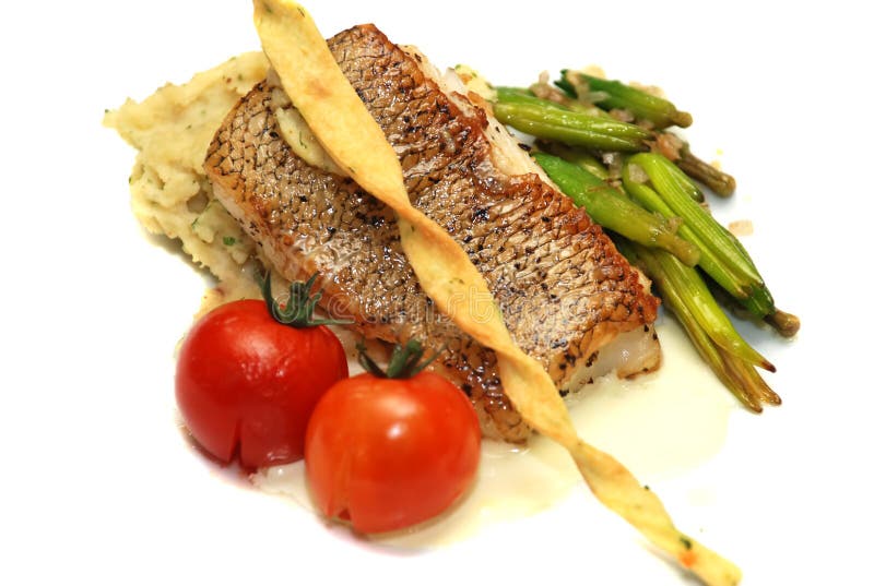 Fish steak with sauce stock image. Image of diet, gourmet - 37552601