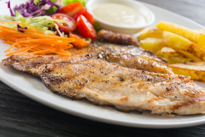 Fish steak stock image. Image of delicious, pepper, steak - 82832167