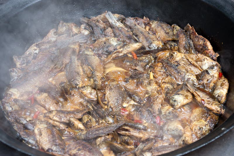 Fish stew in a pot stock image. Image of dish, salt, stewed - 20966939