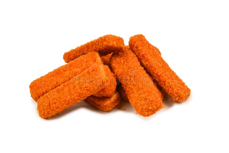 Fish Stick Isolated on White Background Stock Image - Image of fish ...