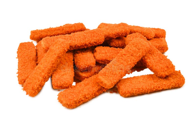 Fish Stick Isolated on White Background Stock Image - Image of healthy ...