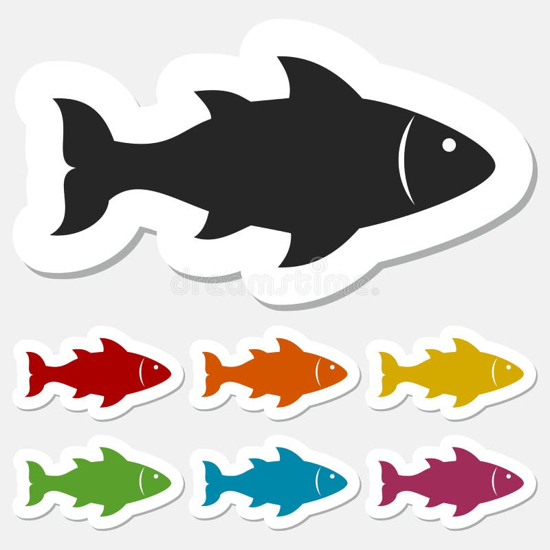 Fish Sticker on Isolated Tansparent Background, Png, Logo. Generative ...