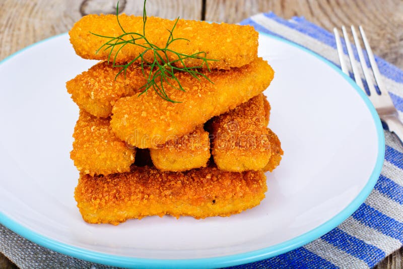Fish sticks breaded stock photo. Image of plate, seafood - 75921312