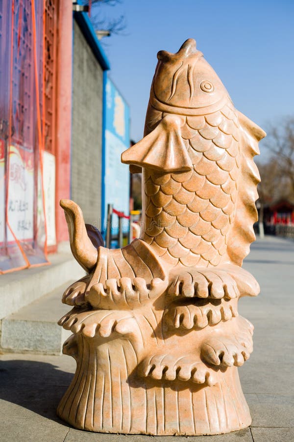 Fish of Stone Decorated. Mount of Beatitudes, Capernaum, Israel Stock ...