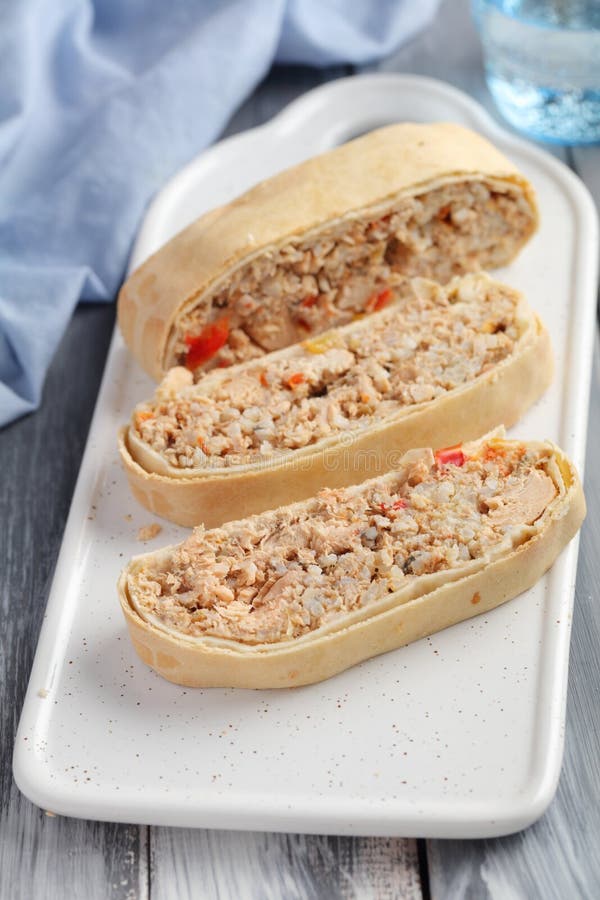 Fish Strudel stock photo. Image of german, nutrition - 189340886