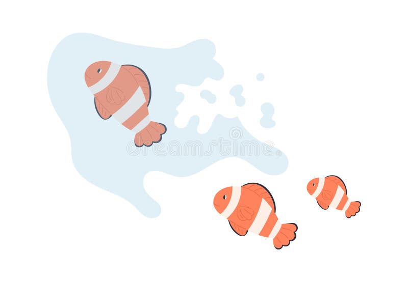 Fish Suffer from Waste stock vector. Illustration of plastic - 274270298