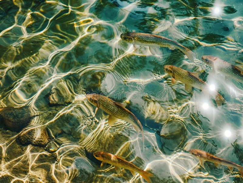 Fish Swimming in Clear Water Stock Image - Image of ripples, life ...