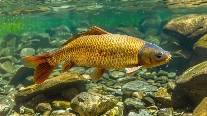 A Fish Swimming Peacefully in the Water. Suitable for Aquatic Themes ...