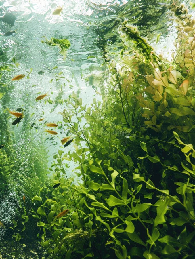 Fish swimming in a pond stock image. Image of nature - 375118623