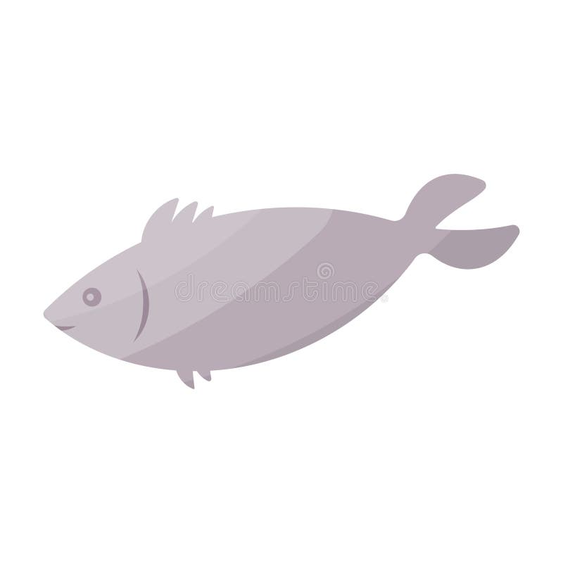 Fish Swimming Water Raw Cook Icon Element Stock Vector - Illustration ...