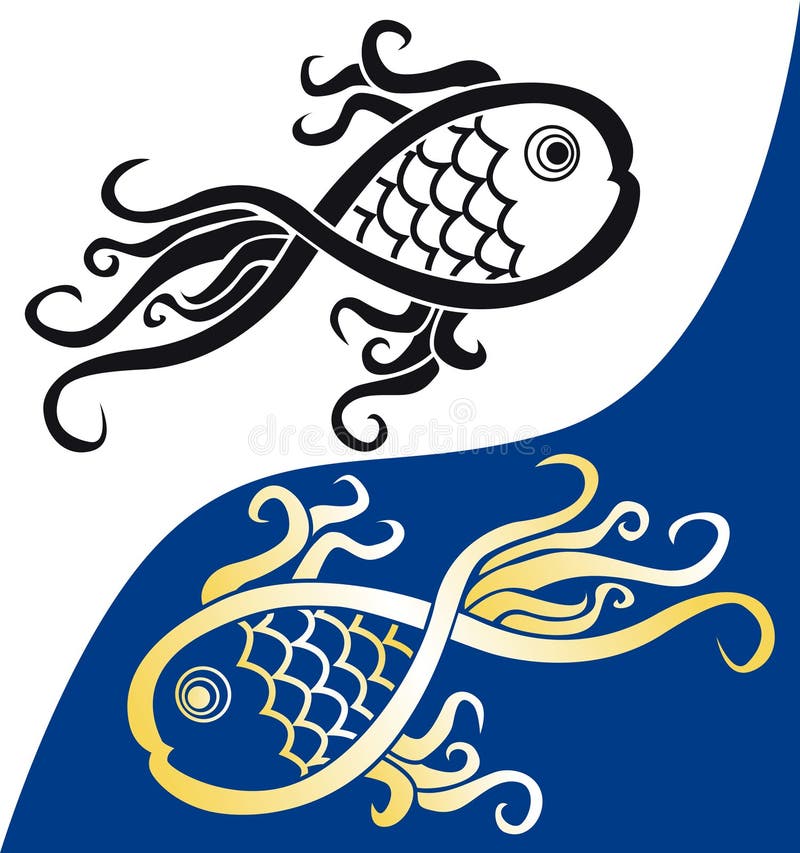 Fish symbol stock vector. Illustration of emblem, spirit - 37989414