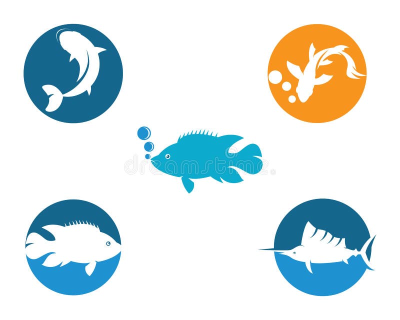 Fish symbol illustration stock vector. Illustration of fishing - 134429112