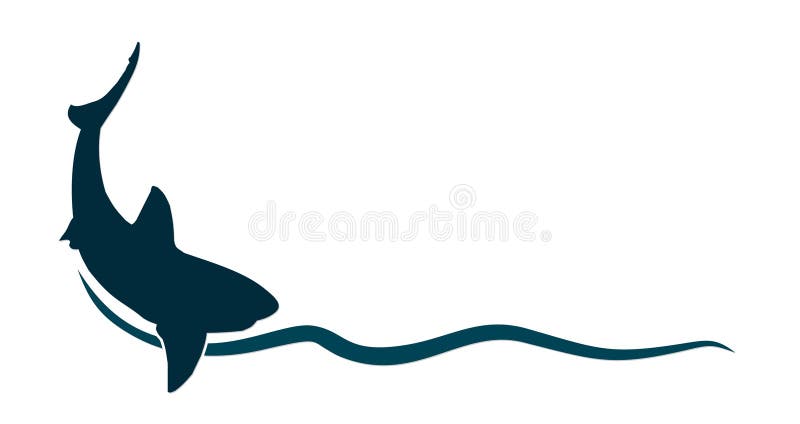 Fish symbol with wave. stock vector. Illustration of sign - 300226006