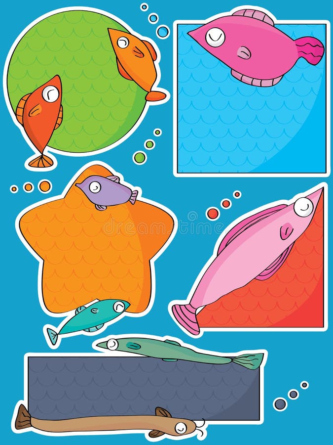 Seamless pattern with fish stock vector. Illustration of backdrop ...