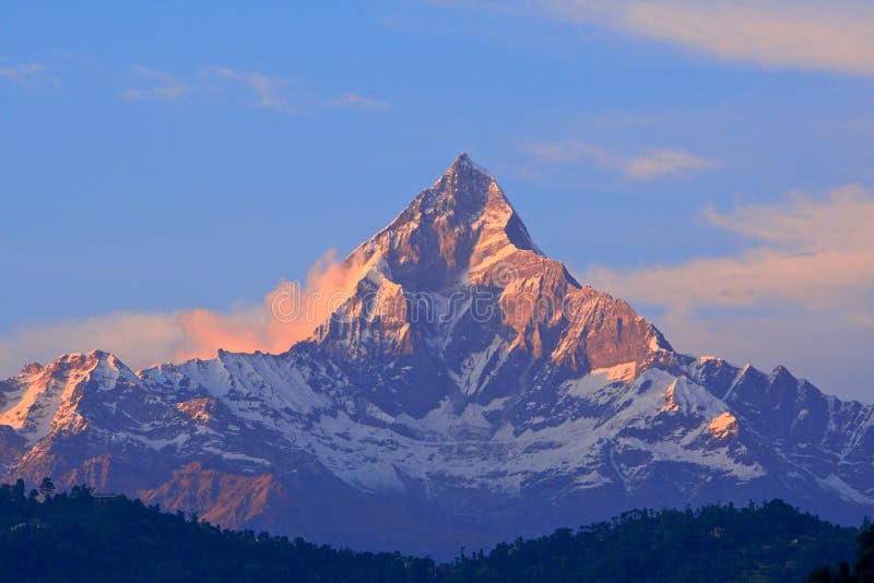 Fish Tail Mountain View in Annapurna Stock Photo - Image of himalayan ...
