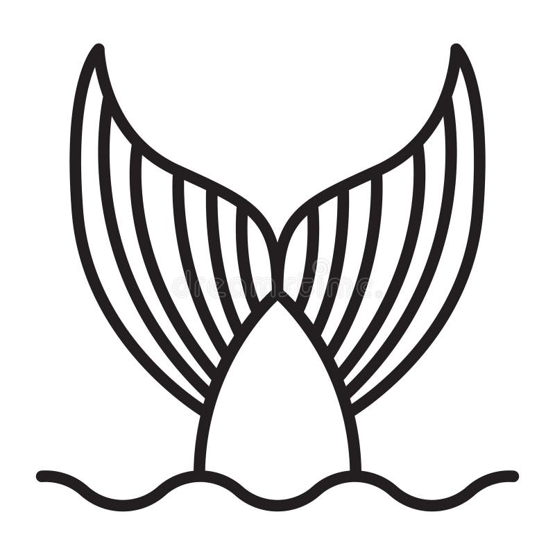Fish Tail Vector Icon Design. Mermaid Tail Flat Icon Stock Vector ...