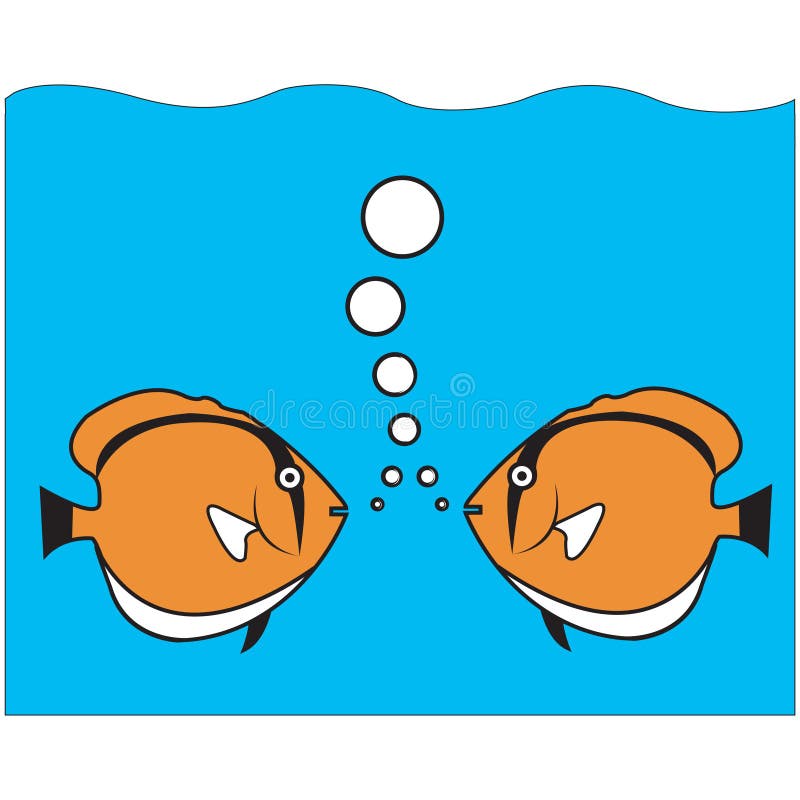 Fish Talk stock vector. Illustration of marine, cartoon - 3939854