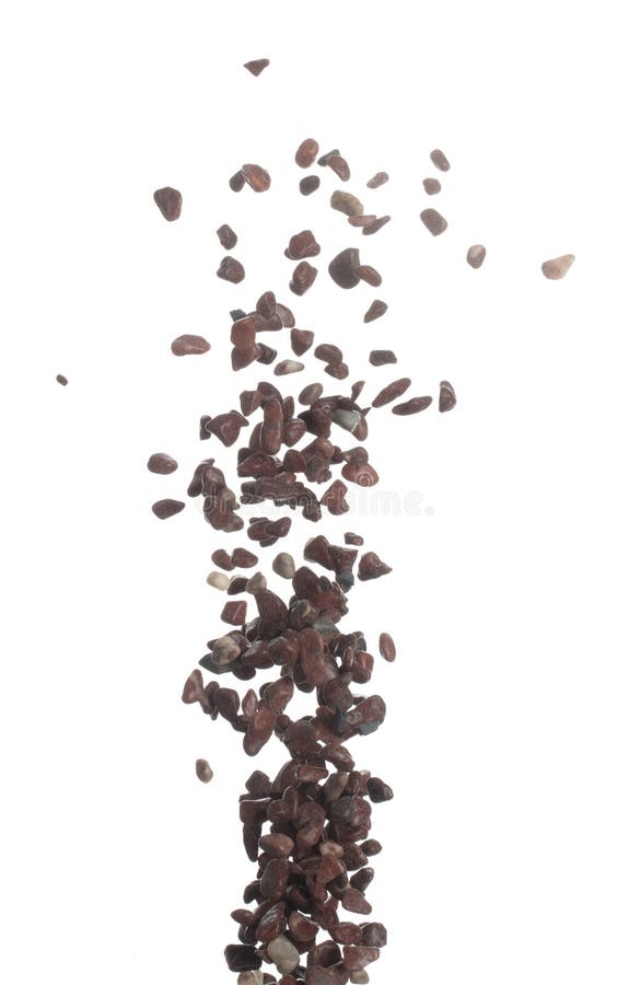 Rock Gravel Fall Down from Hand, Gray Stone Pebbles Rock Explode ...