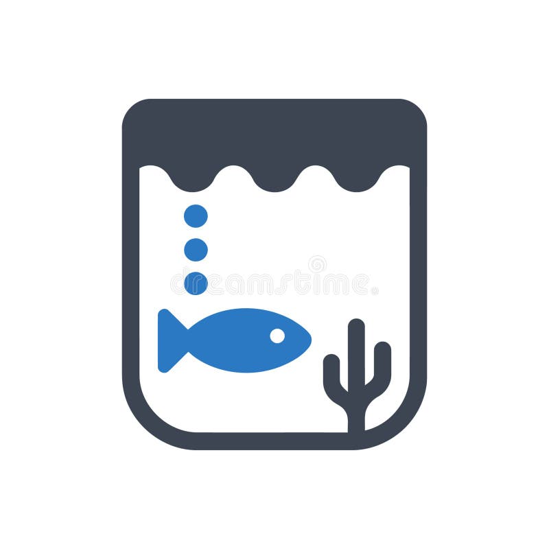 Fish Tank Icon stock vector. Illustration of tank, symbol - 361728754