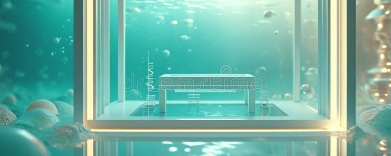 Fish tank with inside stock illustration. Illustration of ornamental ...