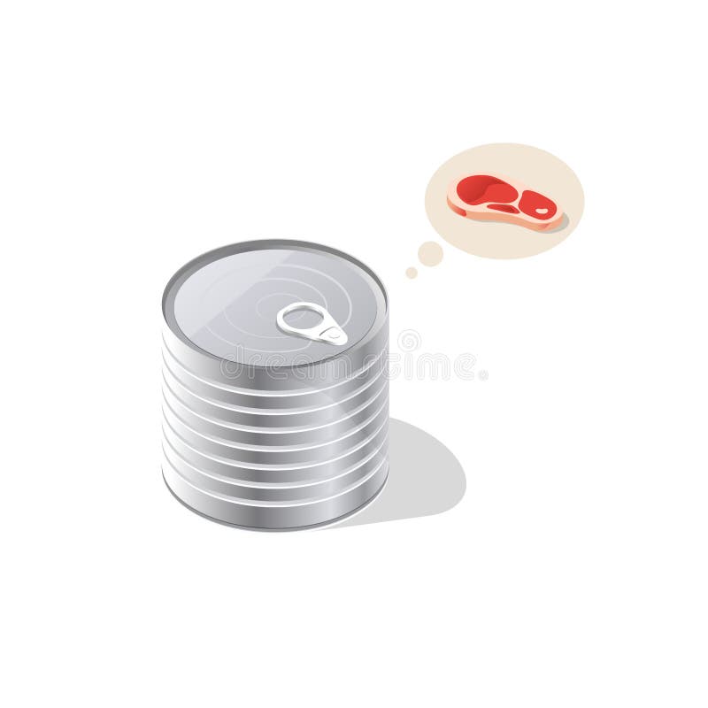 Vector Illustration of Canned Meat . Tin Can of Beef. Stock Vector ...