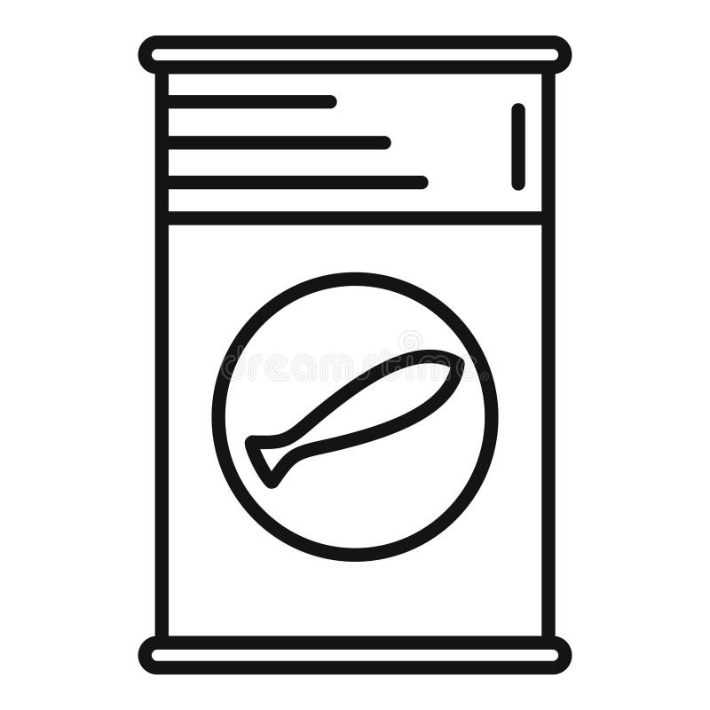 Fish Tin Can Containing Preserved Seafood Product Stock Vector ...