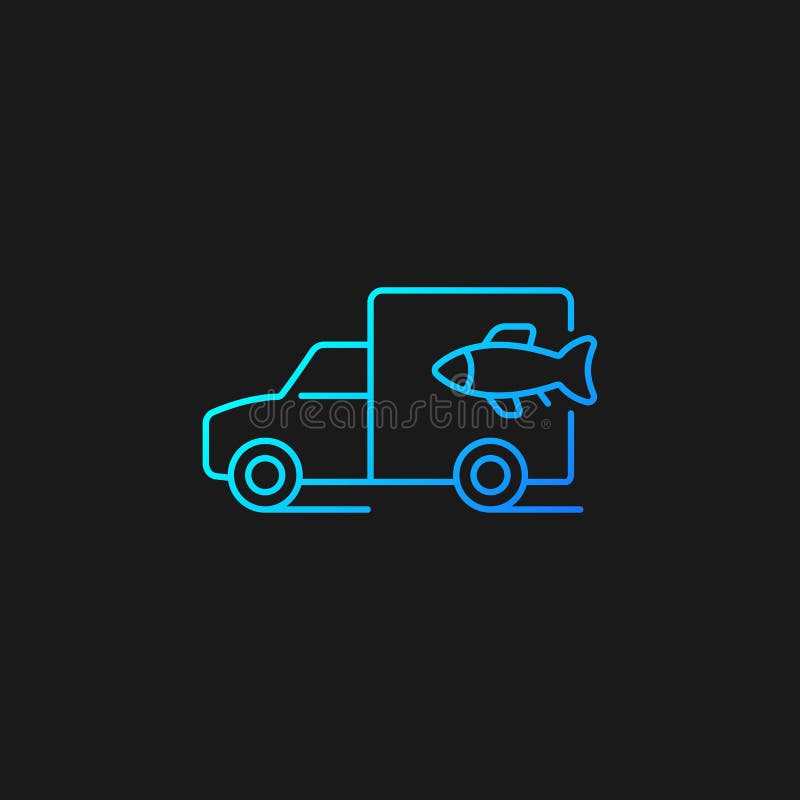 Fish Transporting Gradient Vector Icon for Dark Theme Stock Vector ...