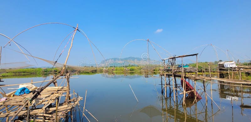 Fish trap stock photo. Image of landscape, pond, marine - 316584414