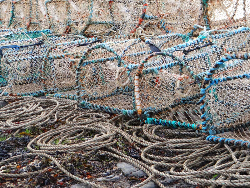 Fish traps stock image. Image of harbour, fish, metal - 13690217