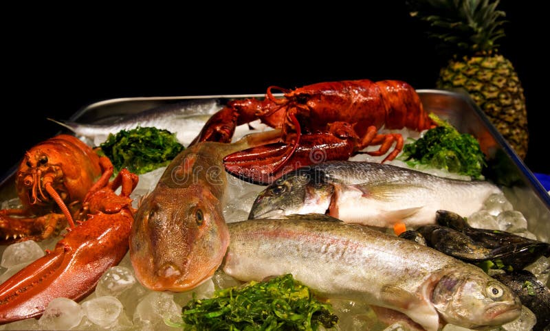 Fish tray stock photo. Image of fresh, healthy, shrimp - 12680874