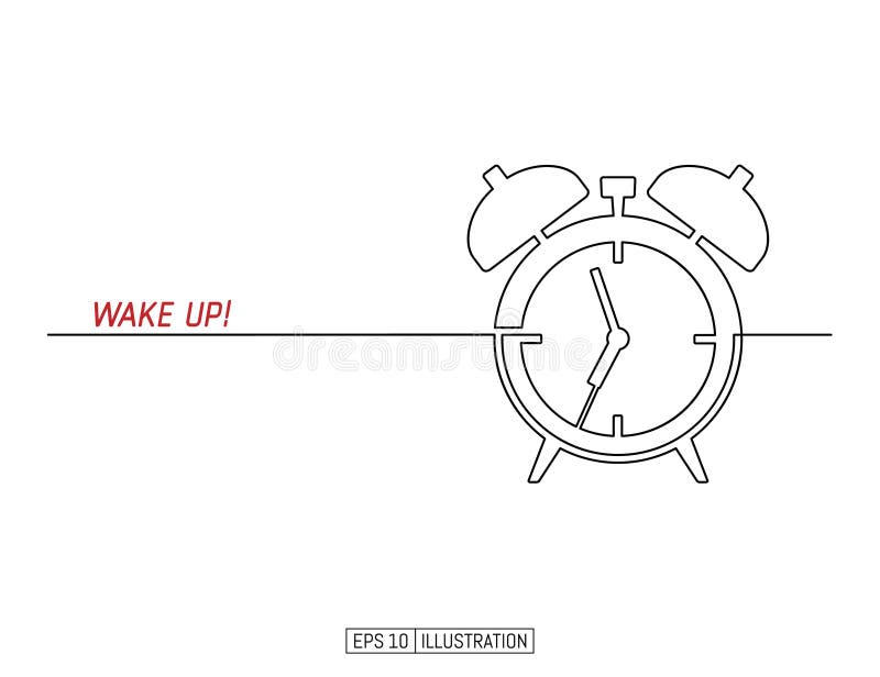 Continuous Line Drawing Wake Up Stock Illustrations – 25 Continuous ...
