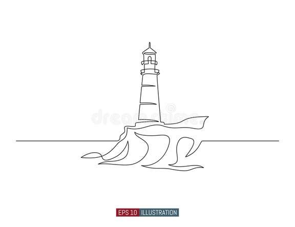 Lighthouse Continuous Line Drawing Stock Illustrations – 131 Lighthouse ...