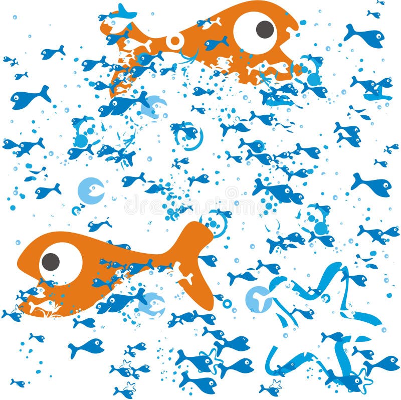 Fish in vector stock vector. Illustration of decorative - 2870925