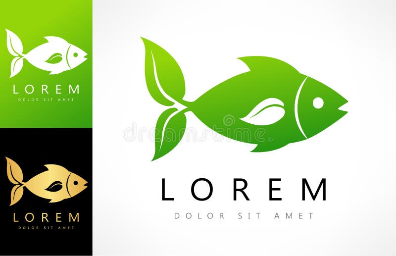 Fish vector. fins leaf stock vector. Illustration of branding - 109471884