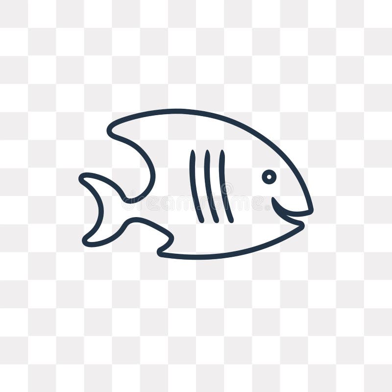Fish Icon Vector Isolated on White Background, Fish Sign , Linear ...